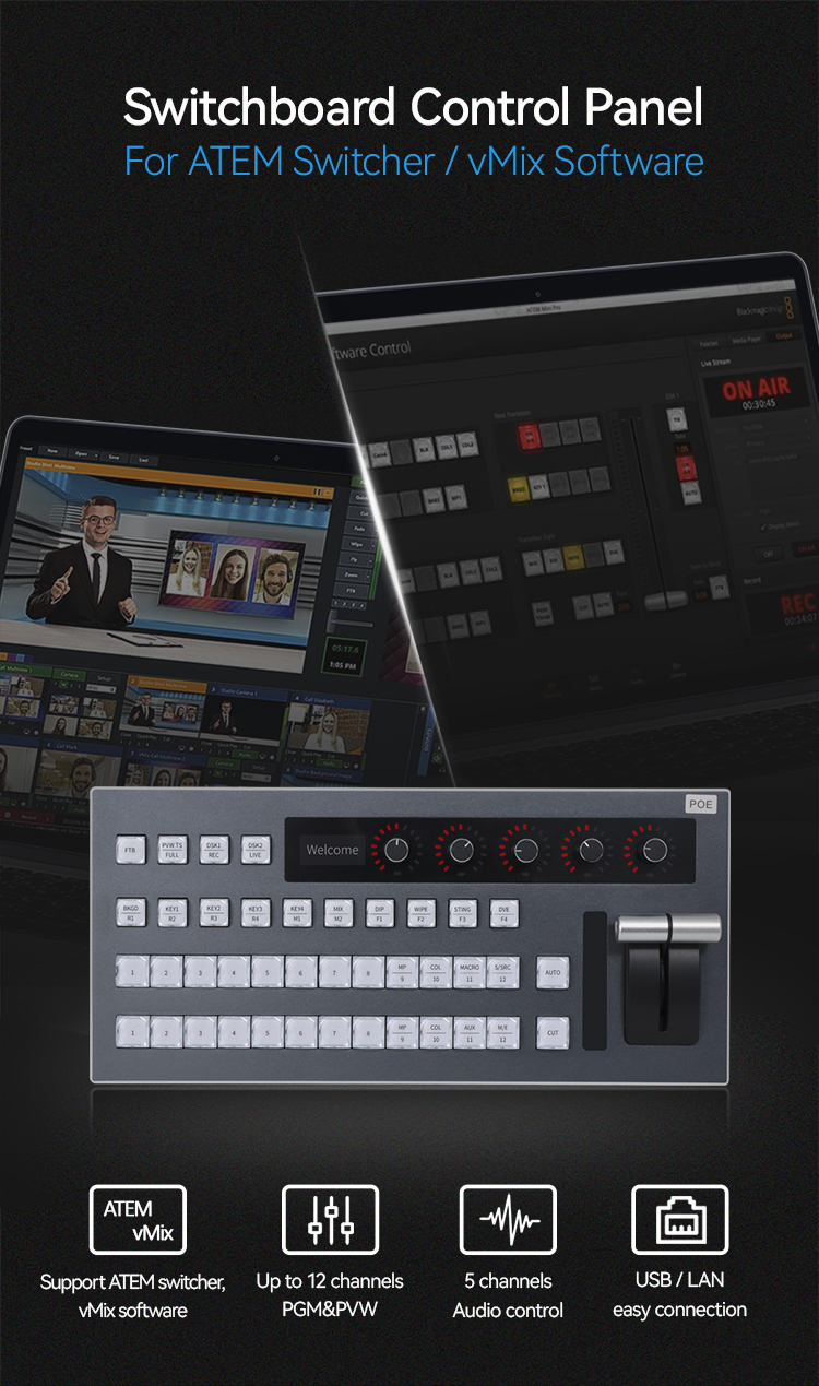 Switchboard control panel (For ATEM Switcher/vMix/OBS Software ...