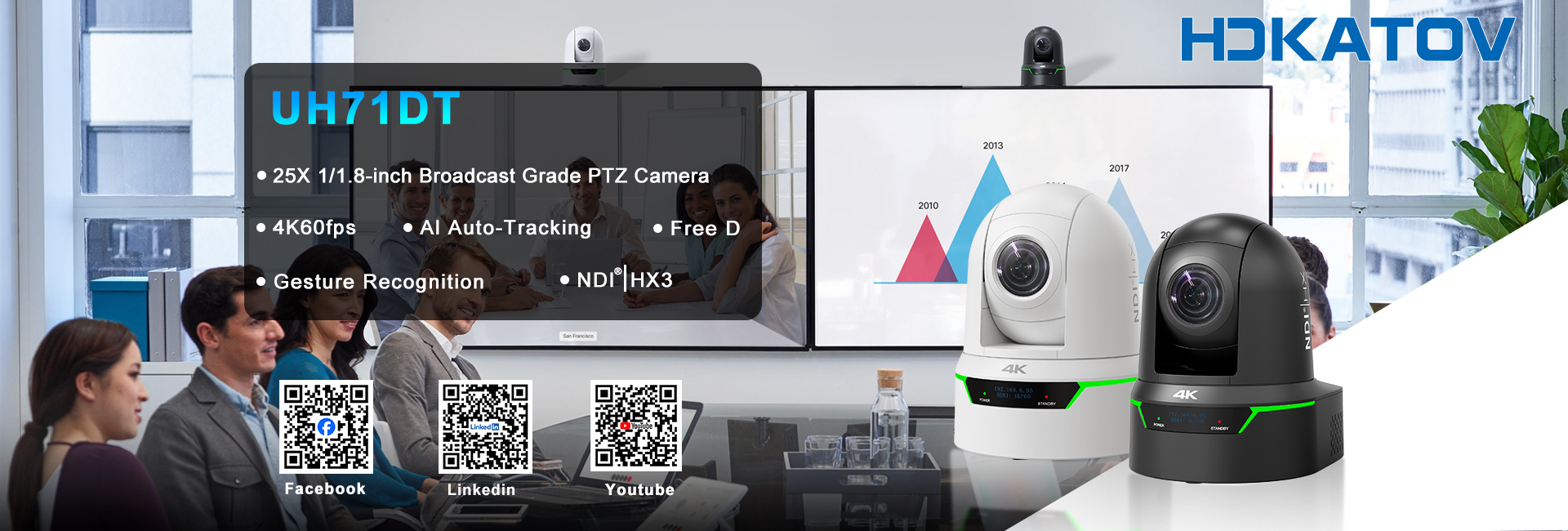 25X 1/1.8-inch Broadcast Grade PTZ Camera-HDKATOV( former Shenzhen KATO ...